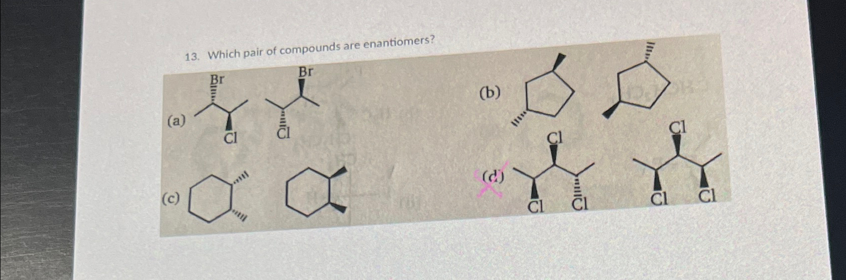 Solved Which pair of compounds are enantiomers? | Chegg.com