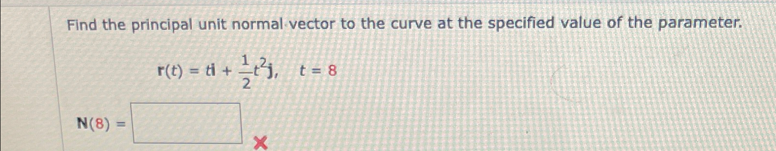Solved Find the principal unit normal vector to the curve at | Chegg.com