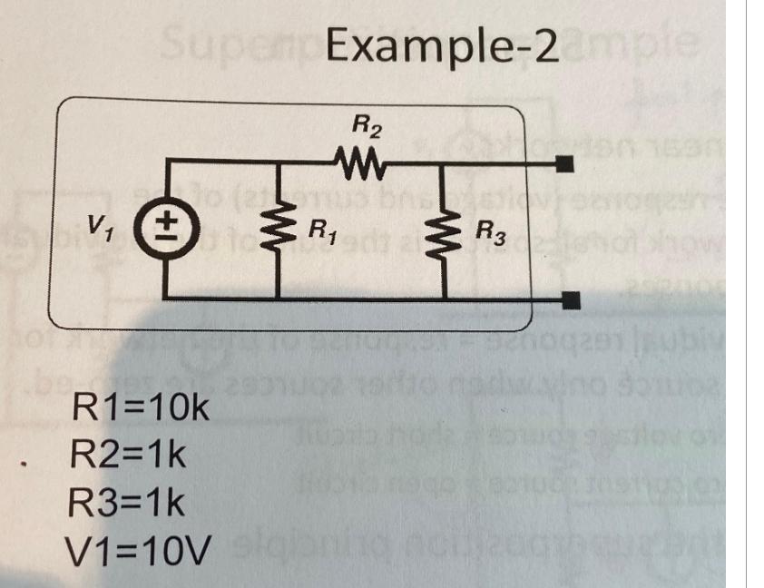Solved Example-2R1=10kR2=1kR3=1kV1=10V | Chegg.com