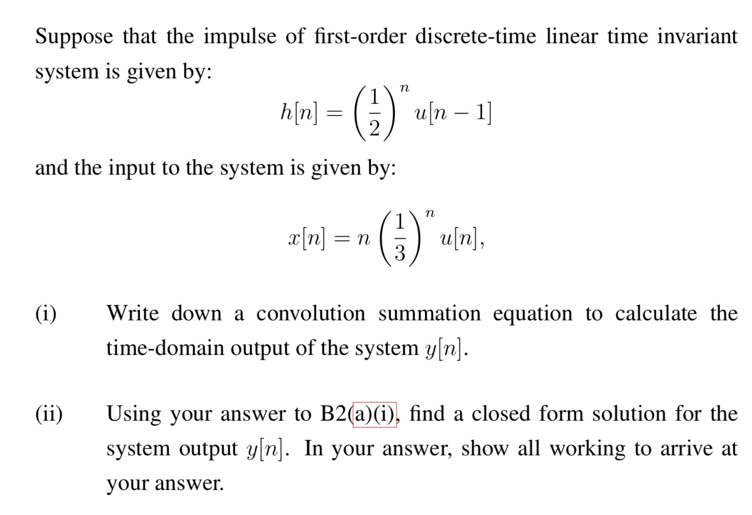 Solved Suppose that the impulse of first-order discrete-time | Chegg.com