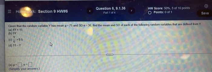 Solved Homework Section 9 Hw 6 Question 6 9 1 36 Part 1