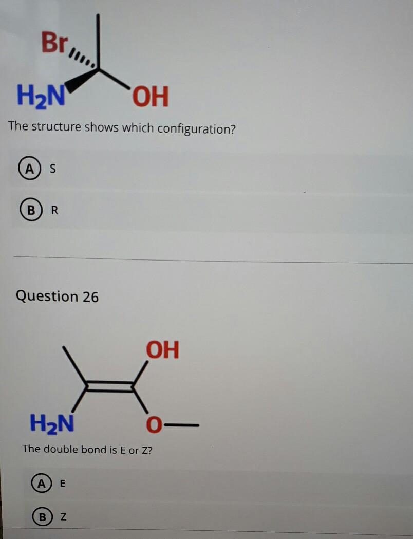 Solved Br ... H2N ОН The structure shows which | Chegg.com