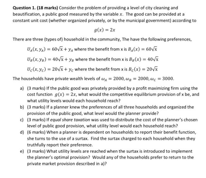 Solved Question 1. (18 marks) Consider the problem of | Chegg.com Solved Question 1. (18 marks) Consider the problem of | Chegg.com