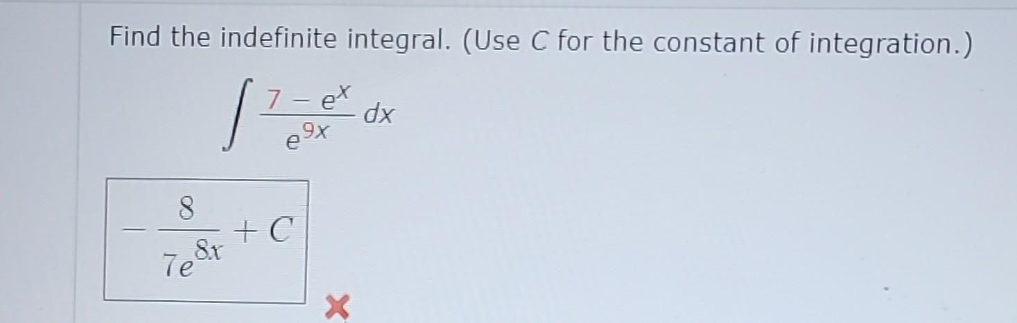 Solved Find the indefinite integral. (Use C for the constant | Chegg.com