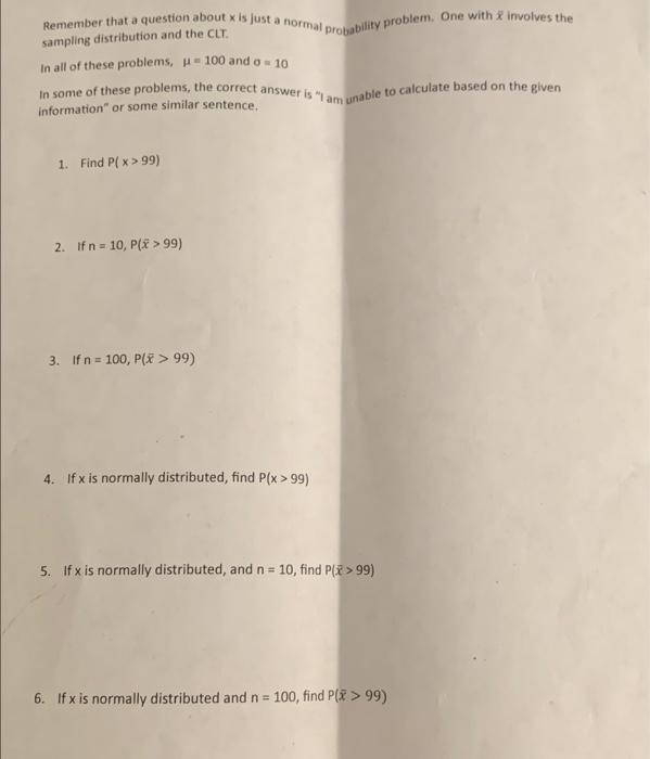 Solved Remember that a question about x is just a normal | Chegg.com