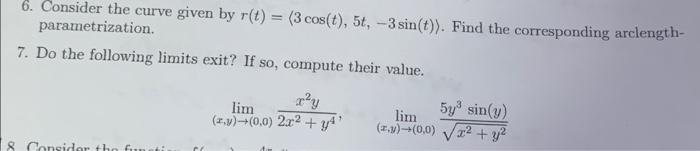 Solved 6. Consider the curve given by | Chegg.com