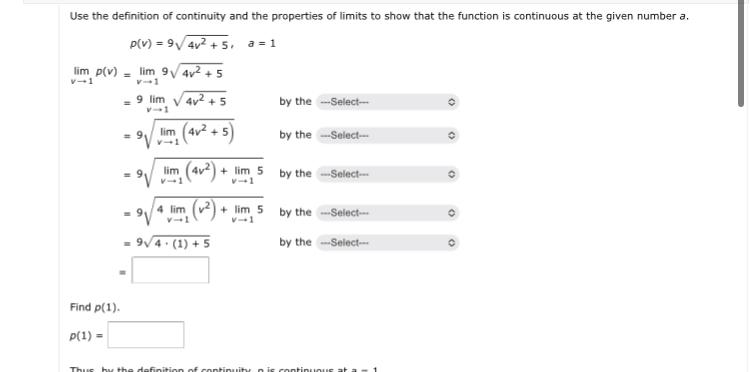 Solved Use the definition of continuity and the properties | Chegg.com