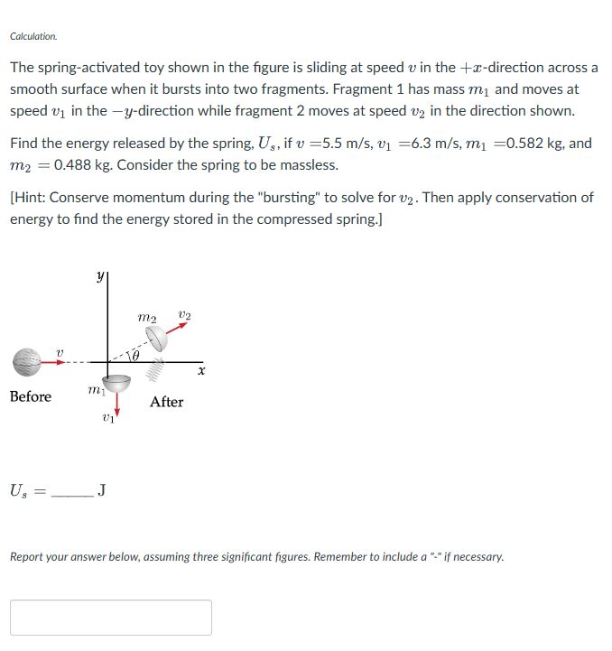 Solved CalculationThe spring-activated toy shown in the | Chegg.com