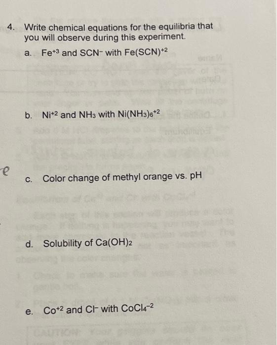 Solved b. Ni+2 and NH3 with Ni(NH3)6+2 c. Color change of | Chegg.com