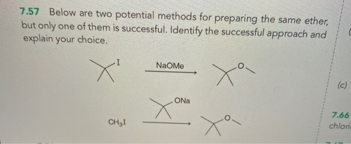 Solved 7.57 Below are two potential methods for preparing | Chegg.com