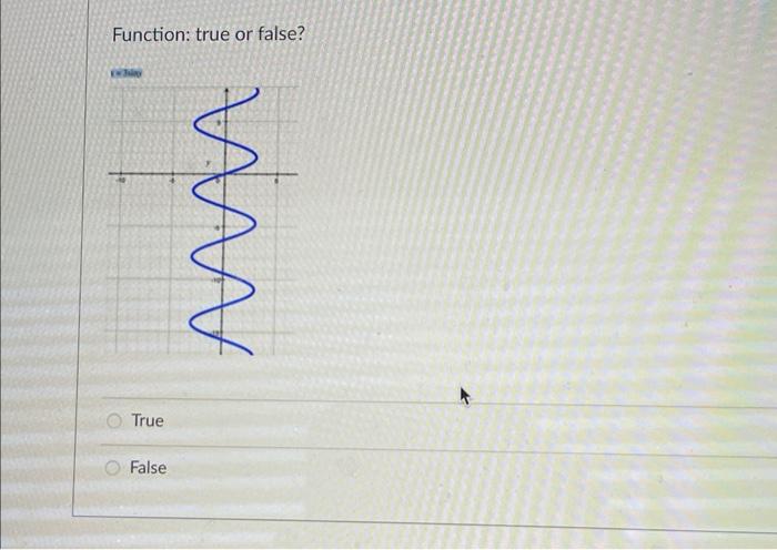 Function: true or false? True False | Chegg.com