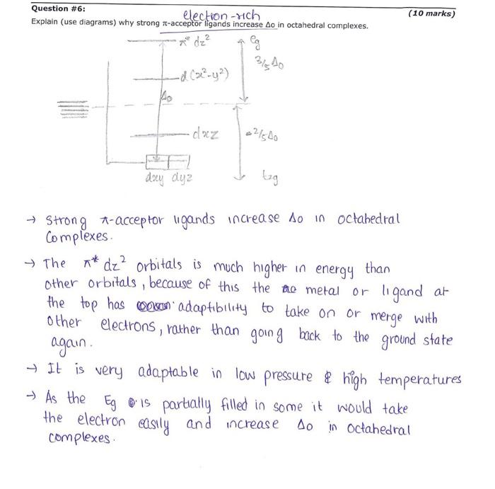 Solved Question \#6: Explain (use diagrams) why strong | Chegg.com