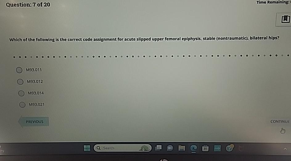 Solved Question: 7 ﻿of 20Time Remaining:Which of the | Chegg.com