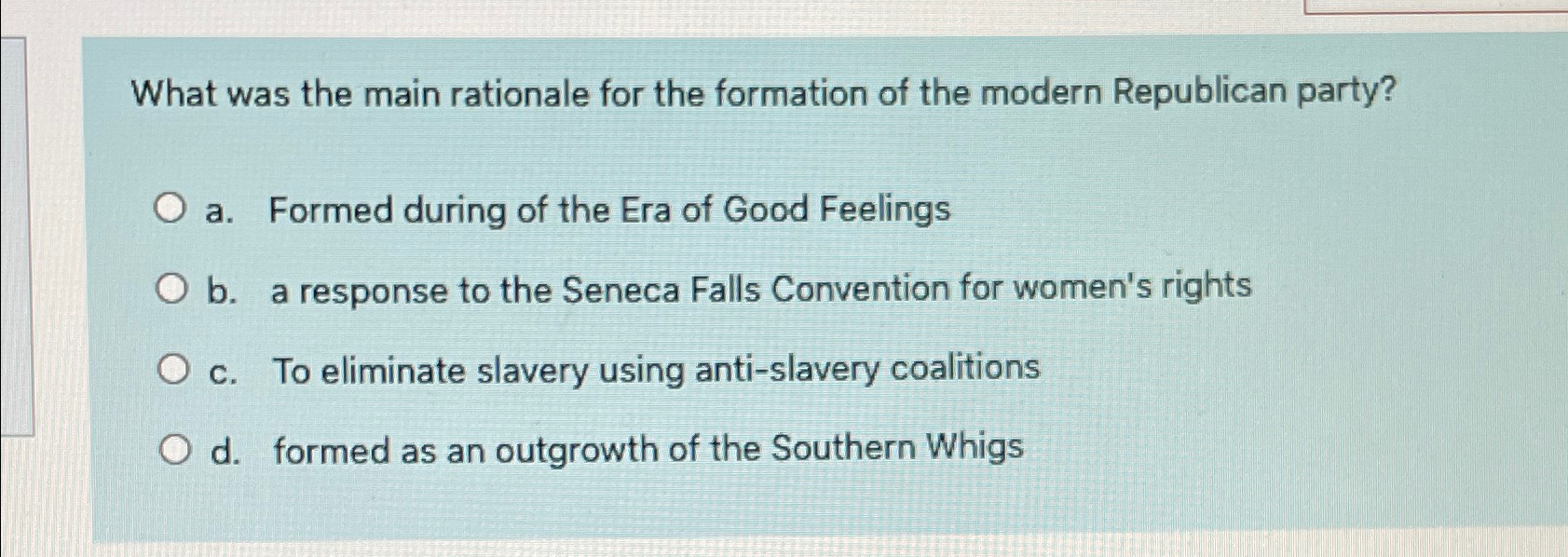 Solved What was the main rationale for the formation of the | Chegg.com