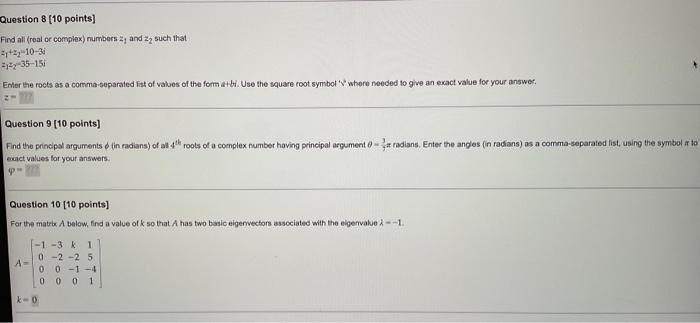 Solved Find all (real oc complex) numbers z1 and z2 such | Chegg.com