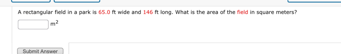 Solved A rectangular field in a park is 65.0 ﻿ft wide and | Chegg.com