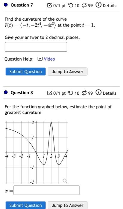 Solved Find the curvature of the curve r(t)= −t,−2t4,−4t3 | Chegg.com