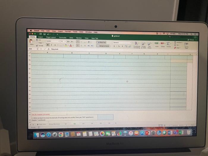 Excel File Edit View Insert Format Tools | Chegg.com