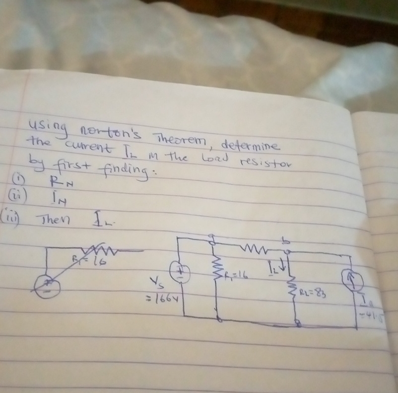 Solved Using norton's Theorem, determine the current IL ﻿in | Chegg.com