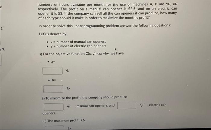 Solved numbers or nours avallable per month tor the use of | Chegg.com