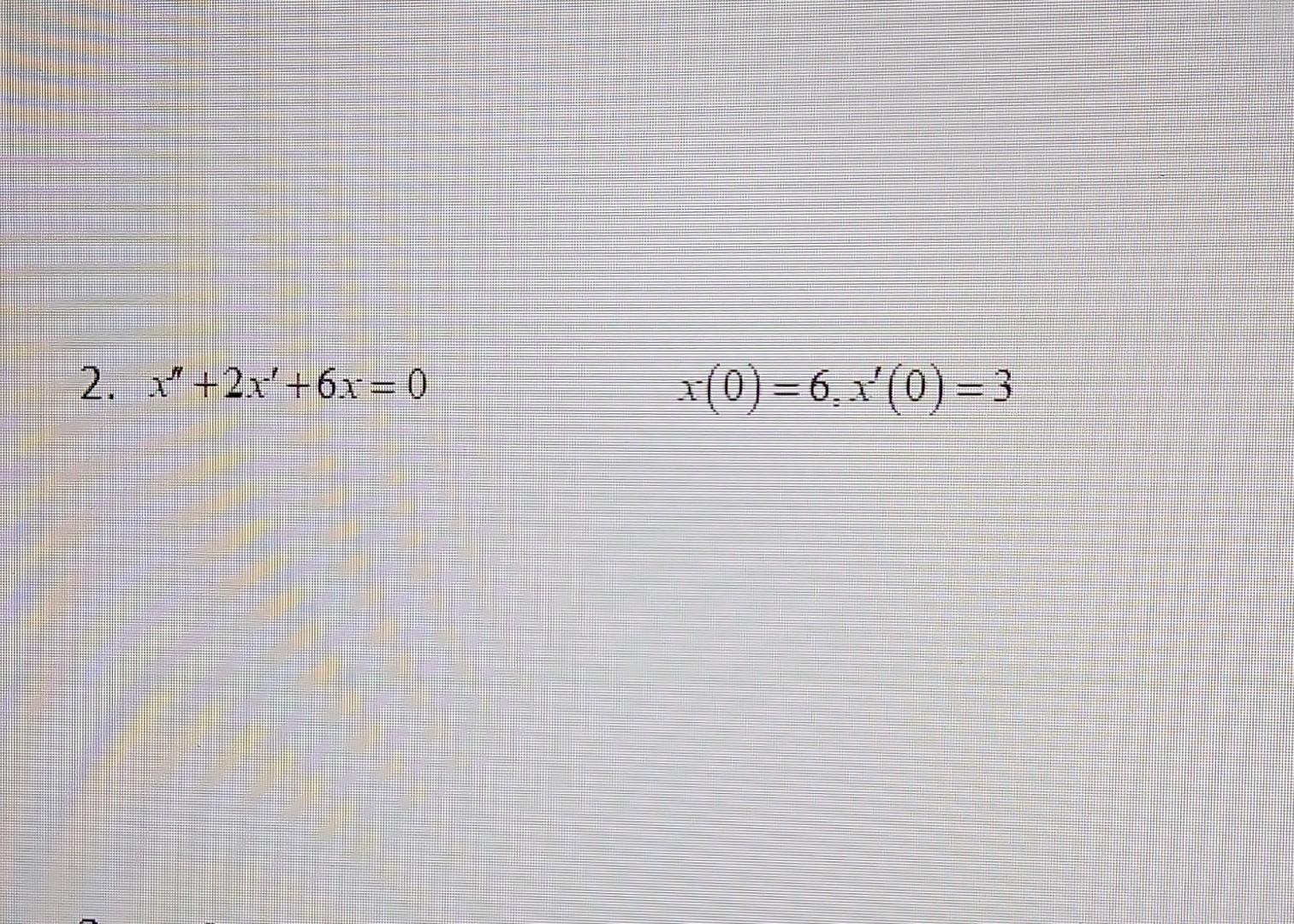 Solved 4. Express problem \\#2 as \\( x=C \\cos (\\omega | Chegg.com