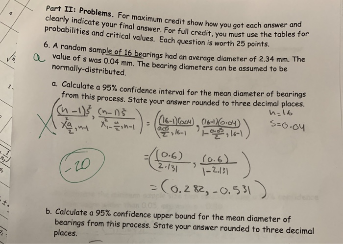 Solved Part II: Problems. For maximum credit show how you | Chegg.com