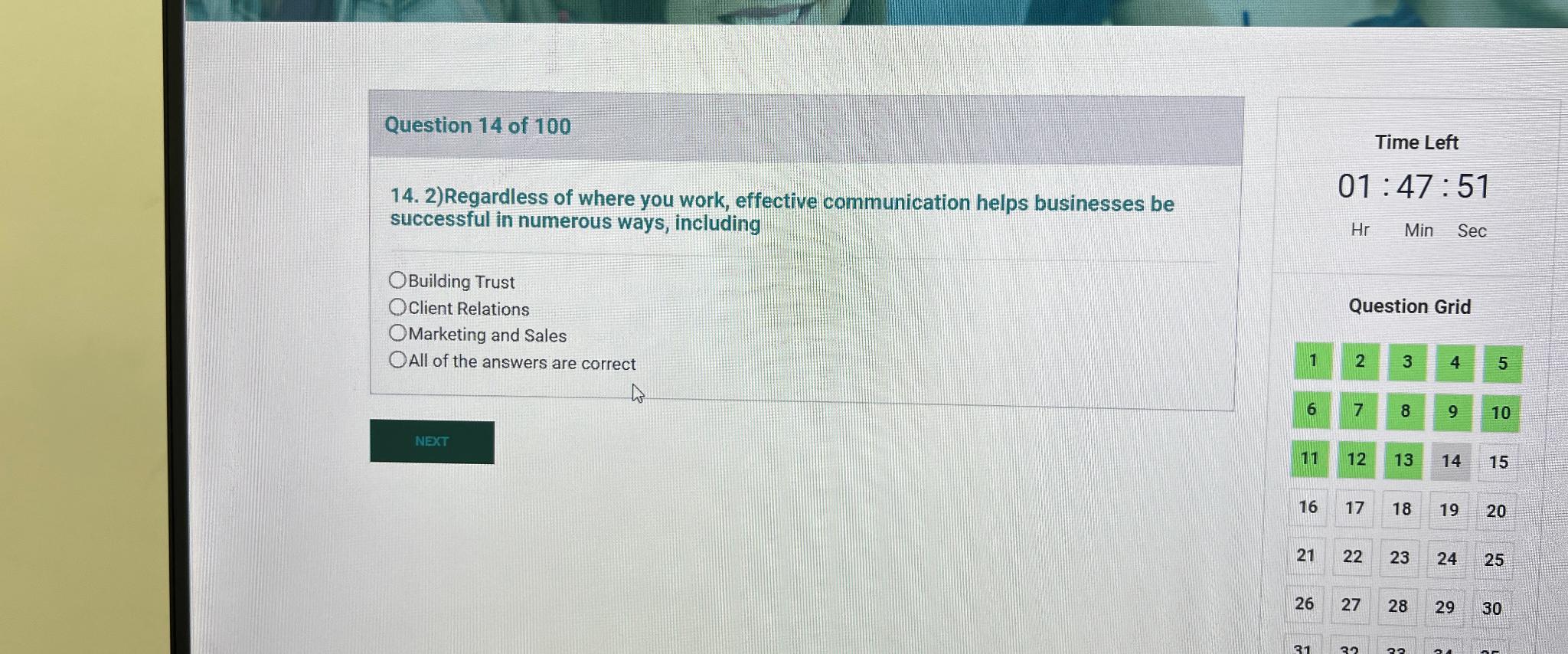 Solved Question 14 ﻿of 10014. 2)Regardless of where you | Chegg.com