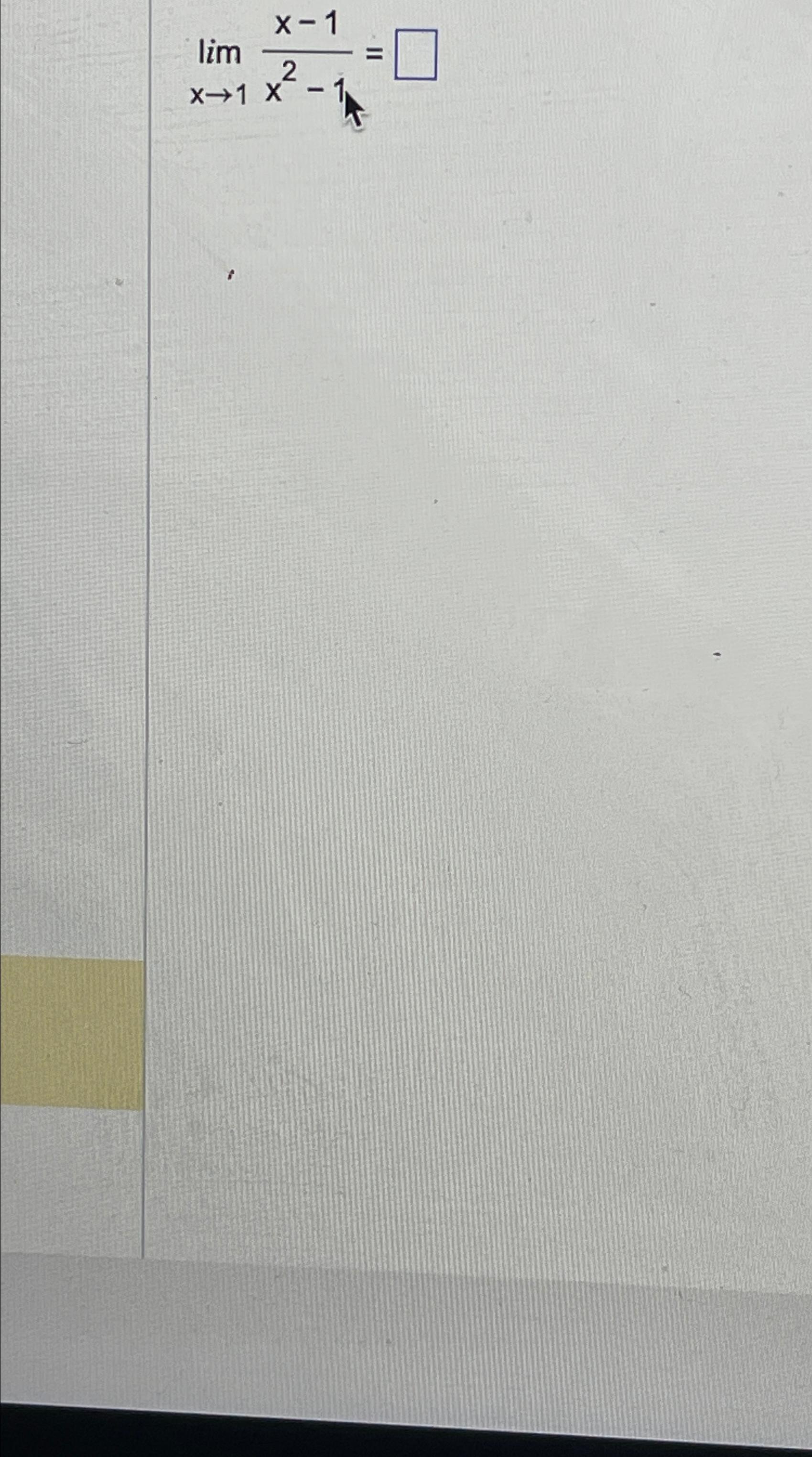 Solved limx→1x-1x2-1= | Chegg.com