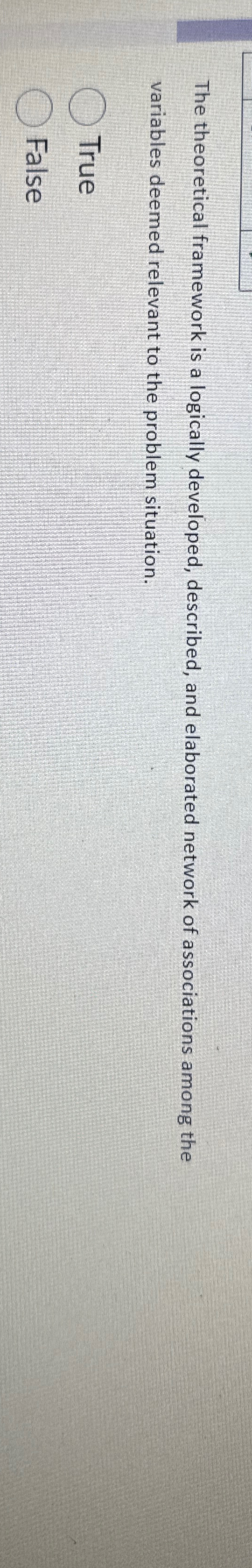 Solved The theoretical framework is a logically developed, | Chegg.com