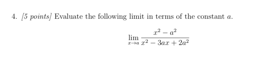 Solved [5 ﻿points] ﻿Evaluate the following limit in terms of | Chegg.com