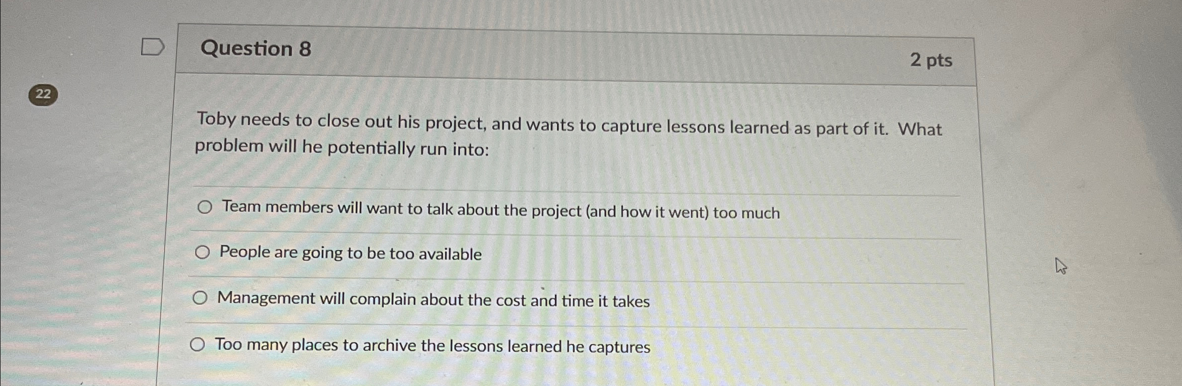 Solved Question 82 ﻿pts22Toby needs to close out his | Chegg.com