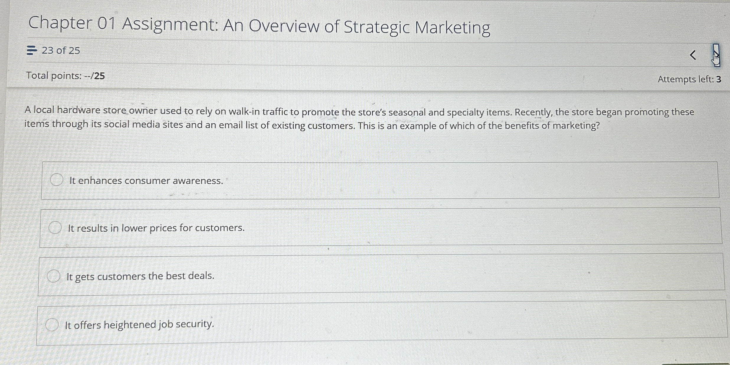 Solved Chapter 01 ﻿Assignment: An Overview of Strategic | Chegg.com