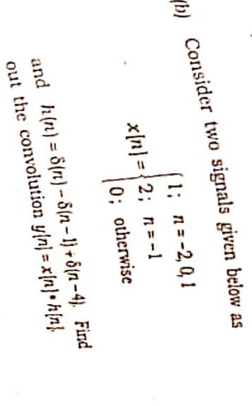 Solved (b) ﻿Consider two signals given below | Chegg.com