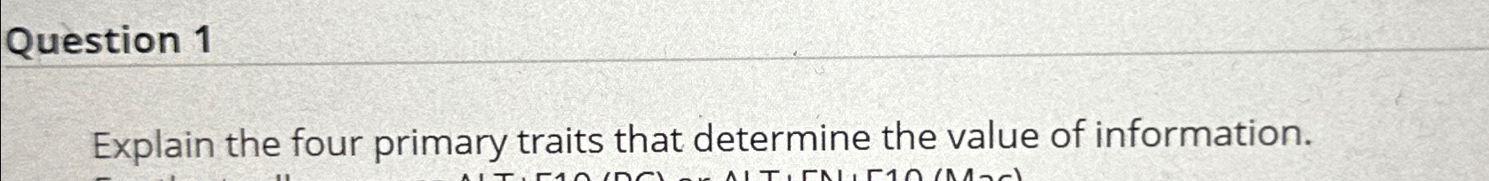 Solved Question 1Explain the four primary traits that | Chegg.com