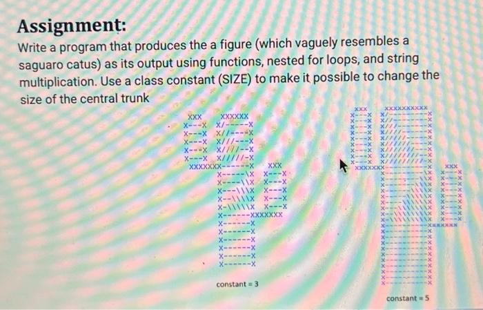 Solved \# This program produces as output an ASCII art | Chegg.com