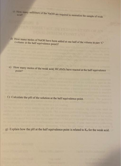 Potentiometric Determination Of An Equilibrium