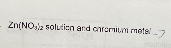 Solved Overall reaction equation:Cu(NO3)2 solution and zinc | Chegg.com