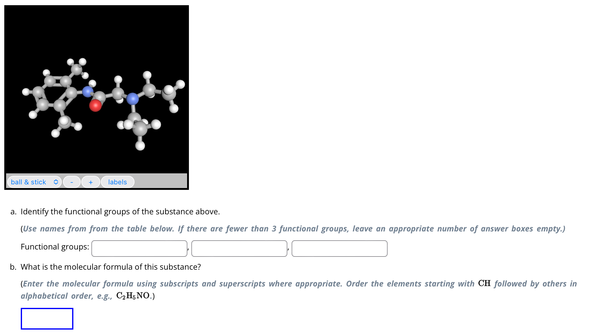 Solved a. ﻿Identify the functional groups of the substance | Chegg.com