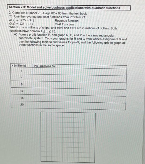 Solved Section 2.3: Model and solve business applications | Chegg.com