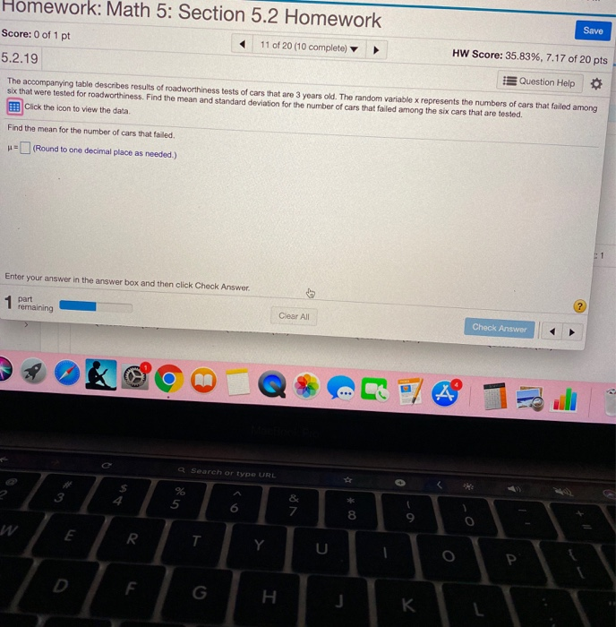 Solved Omework Math 5 Section 5 2 Homework Save Ore 0 Of