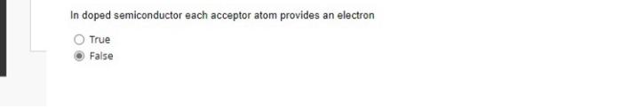 Solved In doped semiconductor each acceptor atom provides an | Chegg.com
