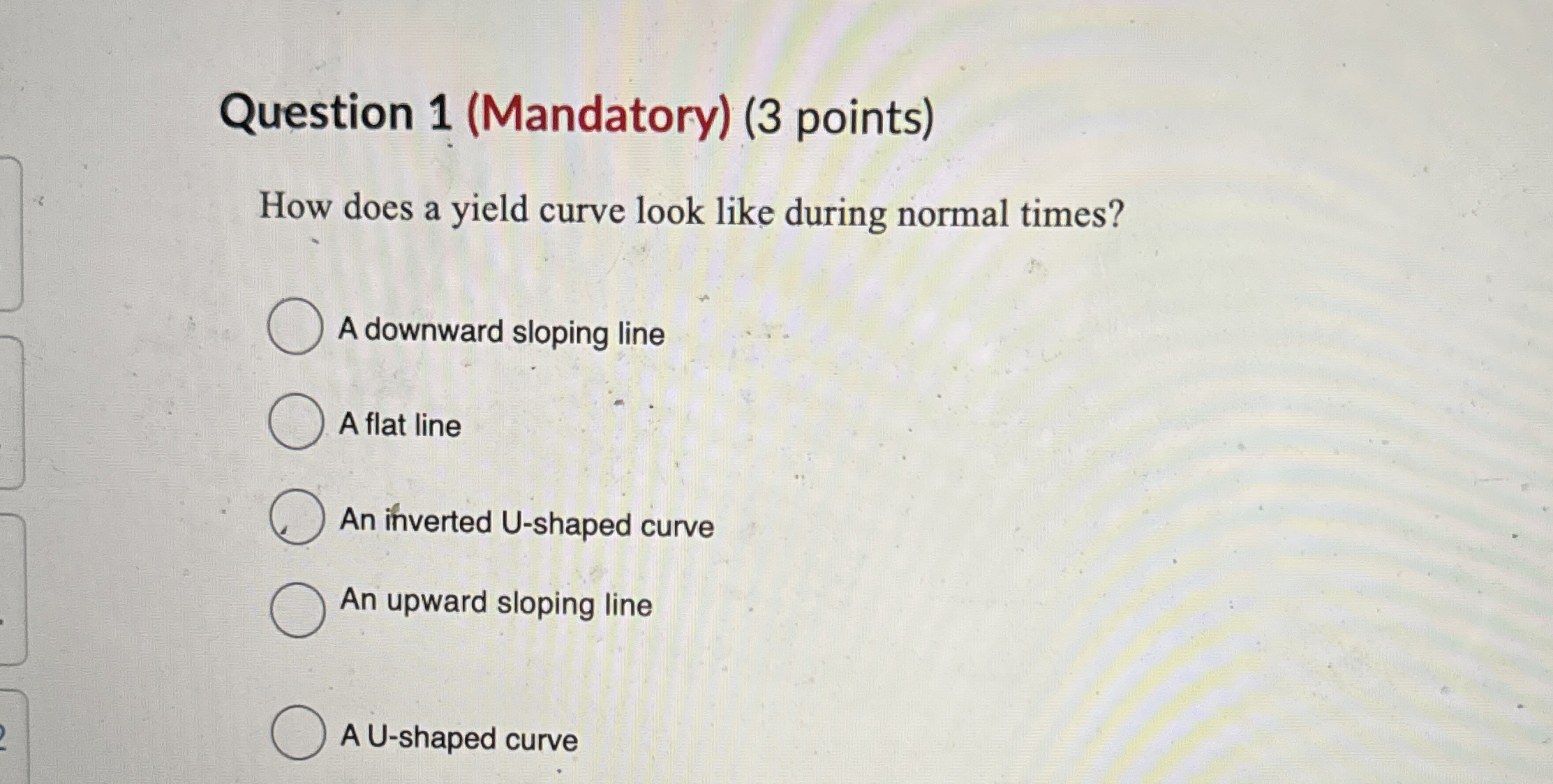 Solved Question 1 (Mandatory) (3 ﻿points)How does a yield | Chegg.com
