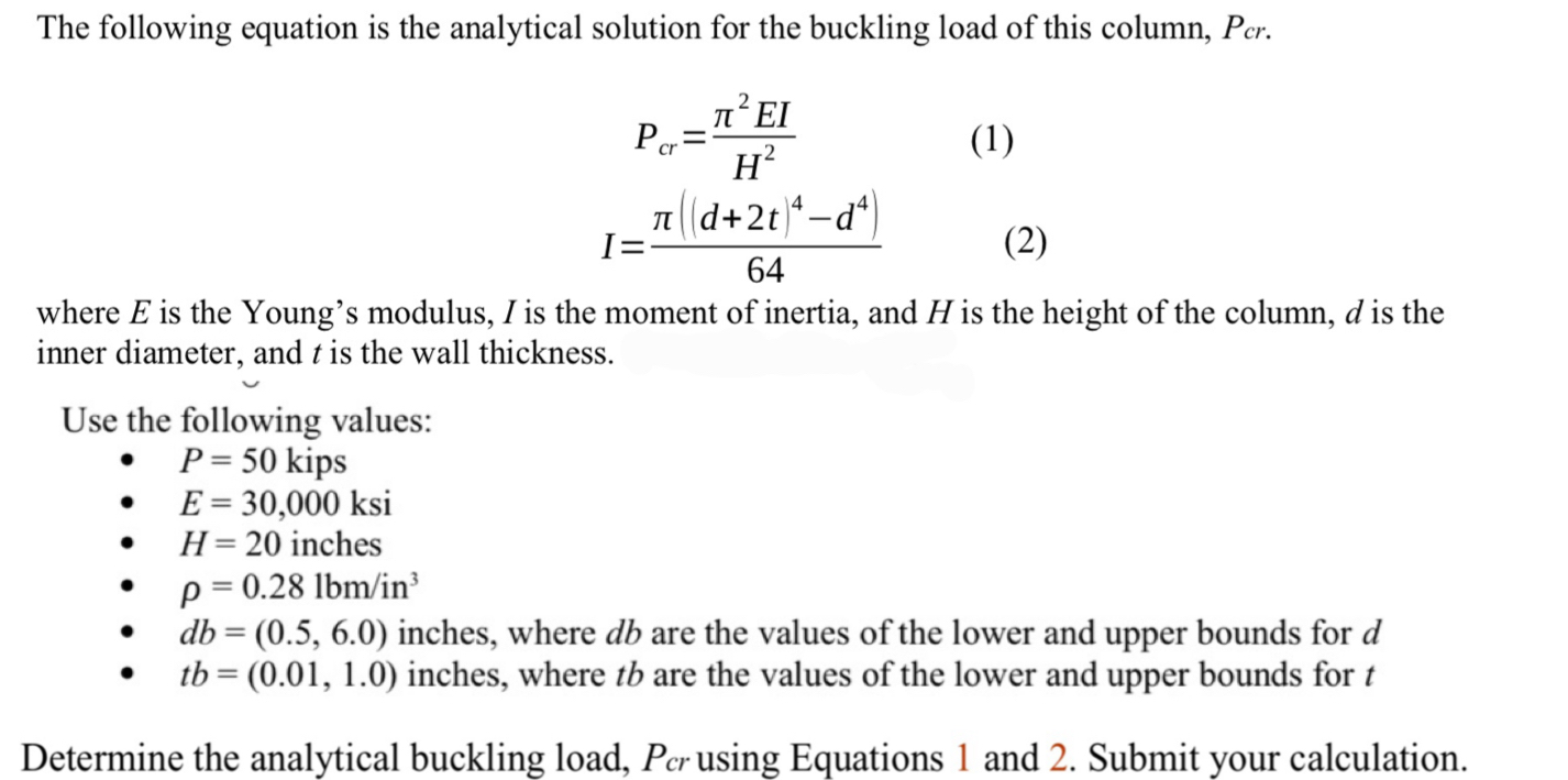 Solved The following equation is the analytical solution for | Chegg.com