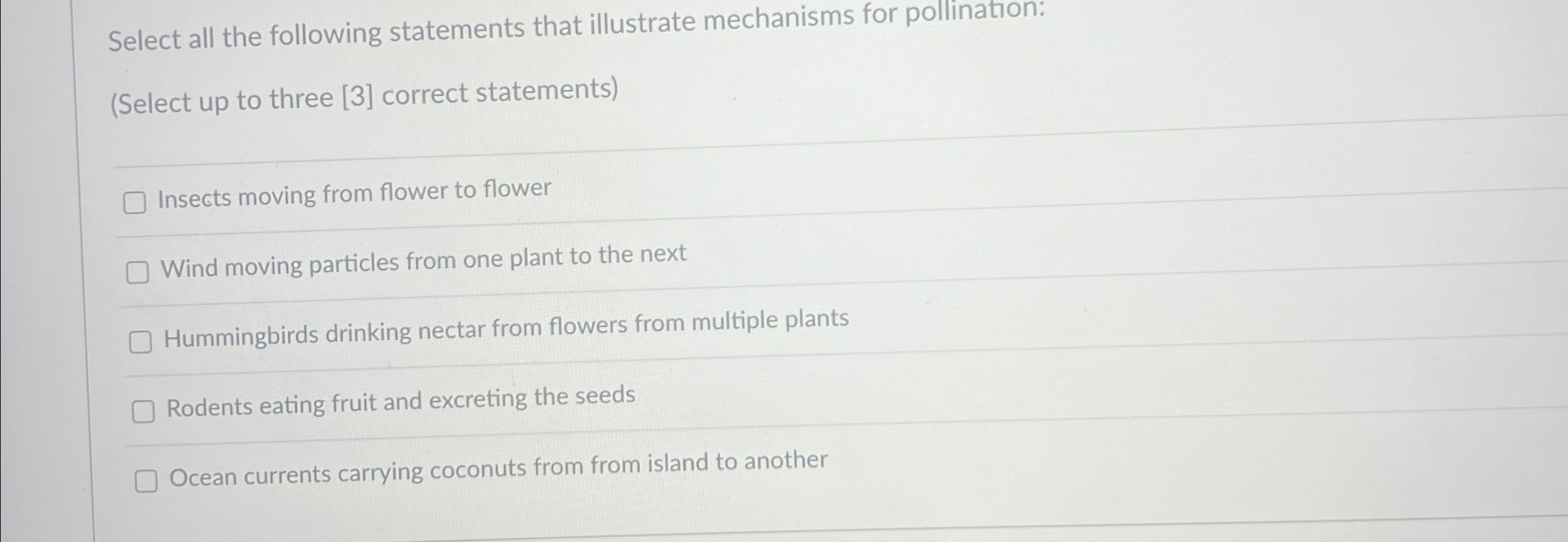 Solved Select all the following statements that illustrate | Chegg.com