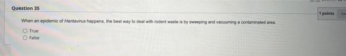 Solved 1 points True False:Ways for epidemiologists to | Chegg.com