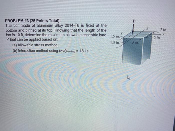 Solved PROBLEM #3 (25 Points Total): The bar made of | Chegg.com