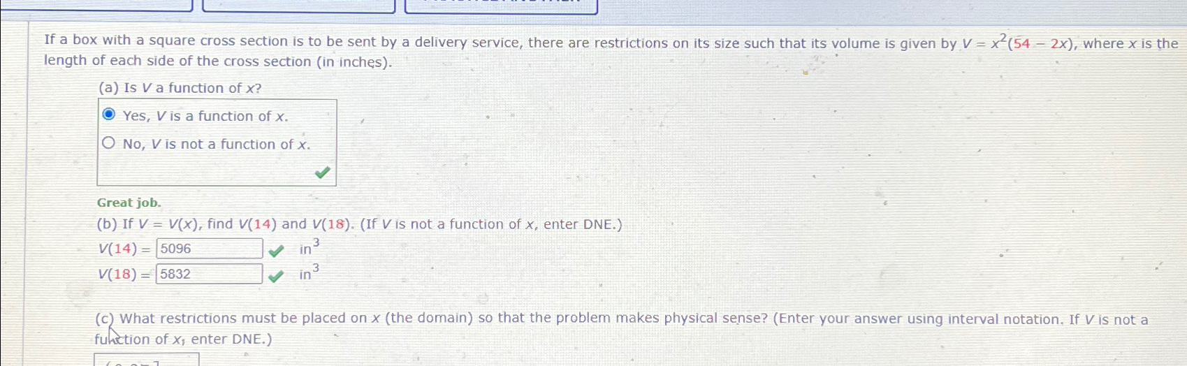 Solved If a box with a square cross section is to be sent by | Chegg.com