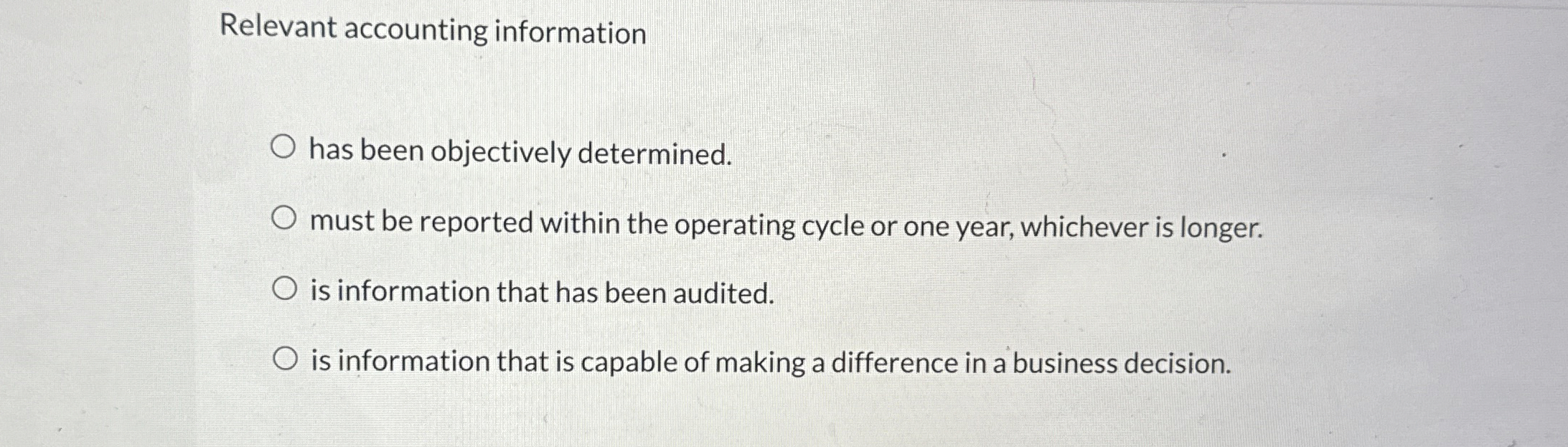 Solved Relevant accounting informationhas been objectively | Chegg.com