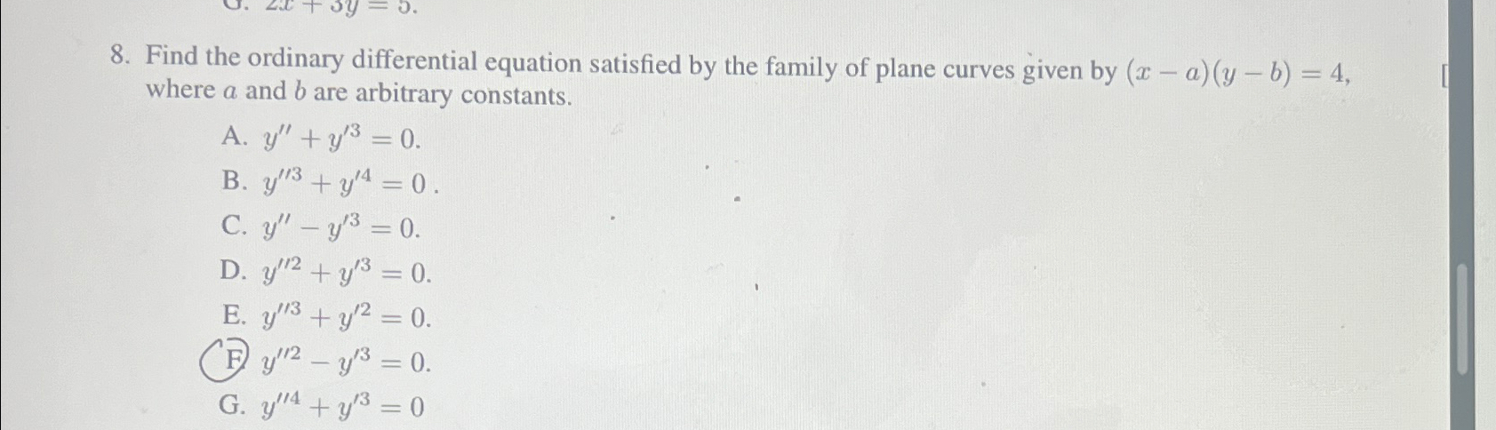 Solved Find the ordinary differential equation satisfied by | Chegg.com
