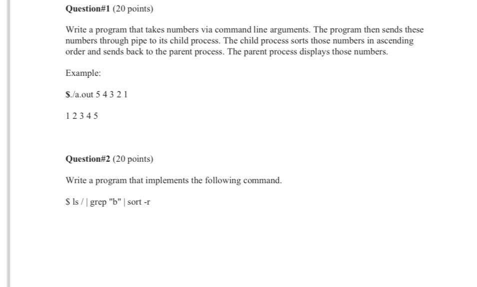 Solved Question 1 20 ﻿points Write A Program That Takes